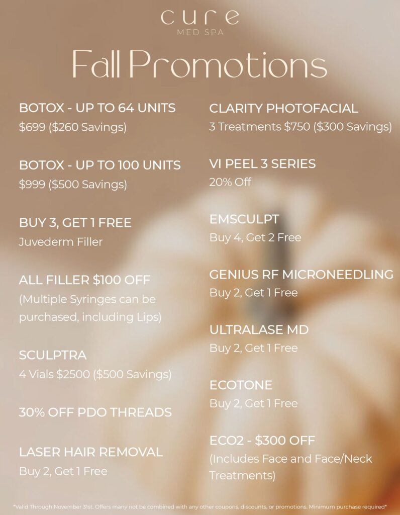 Specials & Promotions | Cure Med Spa